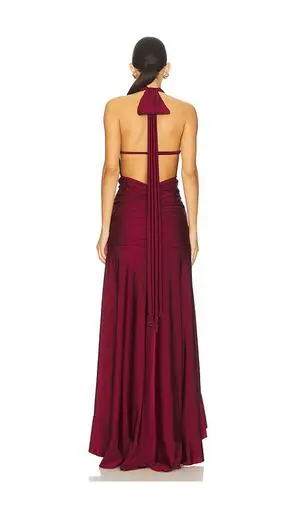 RUNAWAY THE LABEL Zelma High Neck Maxi Dress