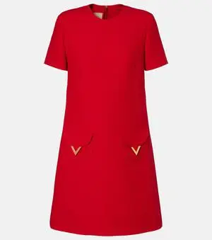 Valentino Garavani Crepe Couture Vgold Minidress - Red