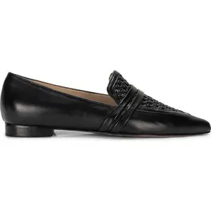 CHRIS DONOVAN Chill Woven Leather Loafer - Black
