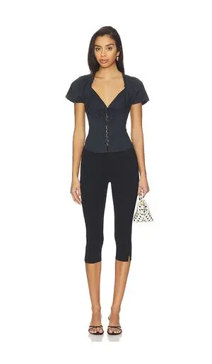 Free People Ruffled Trim Blouse