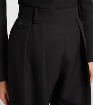 Khaite Dugan Wool Tapered Pants - Black