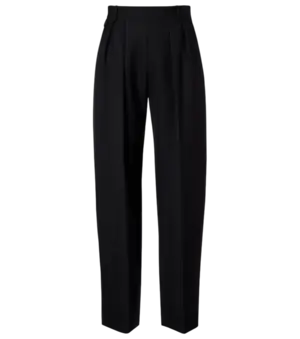 Khaite Dugan Wool Tapered Pants - Black