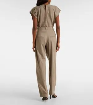 Khaite Dugan Wool-blend Tapered Pants - Brown