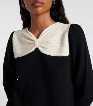 Valentino Garavani Bow-detail Virgin Wool Sweater