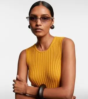 Cartier Clash De Rectangular Sunglasses - Gold