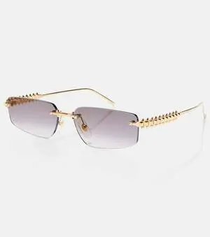 Cartier Clash De Rectangular Sunglasses - Gold