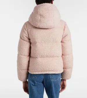 Moncler Virieu Hooded Bouclé Down Jacket
