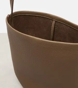 THE ROW N/s Park Leather Crossbody Bag - Grey