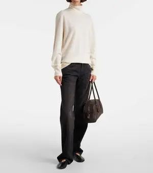 THE ROW E/w India Leather Shoulder Bag - Brown