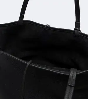 THE ROW Park Tote Three Leather Shopper - Black