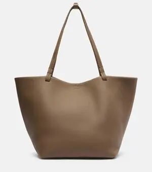 THE ROW Park Three Leather Tote Bag - Grey