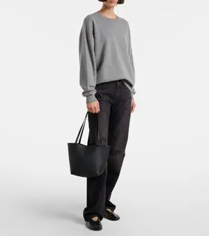 THE ROW Park Medium Leather Tote Bag - Black