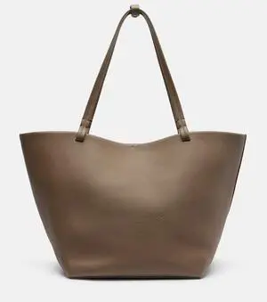 THE ROW Park Medium Leather Tote Bag - Grey
