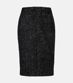 THE ROW Malva Wool Midi Skirt - Black