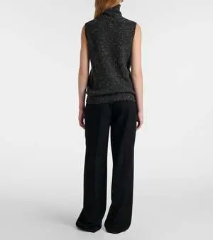 THE ROW Merilas Cashmere Turtleneck Top - Grey