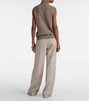 THE ROW Merilas Cashmere Turtleneck Top - Brown