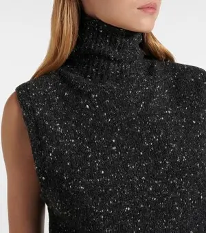 THE ROW Merilas Cashmere Turtleneck Top - Grey