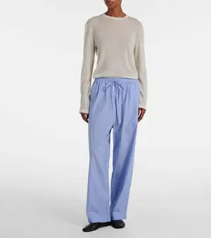 THE ROW Orien Striped Cotton Pants