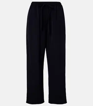 THE ROW Orieno Wool Gabardine Pants - Blue
