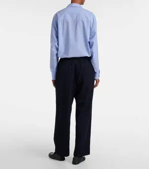 THE ROW Orieno Wool Gabardine Pants