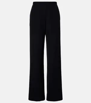 THE ROW Roger Wool Gabardine Pants - Black