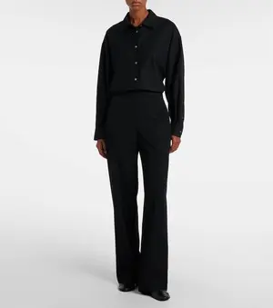 THE ROW Roger Wool Gabardine Pants