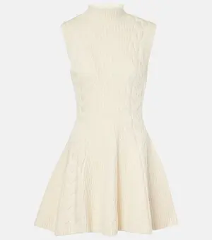 Staud Charade Cable-knit Minidress - Beige