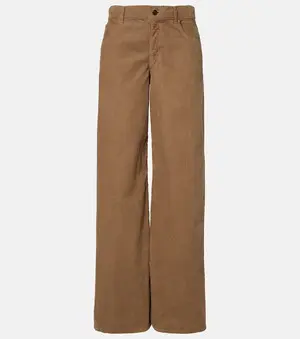 THE ROW Eglitta Low-rise Corduroy Wide-leg Pants - Brown