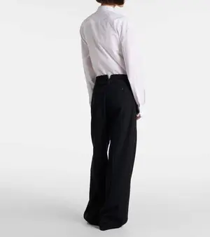 THE ROW Felicita Wool Twill Wide-leg Pants