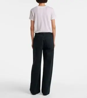 THE ROW Eglitta Low-rise Wide-leg Jeans - Black