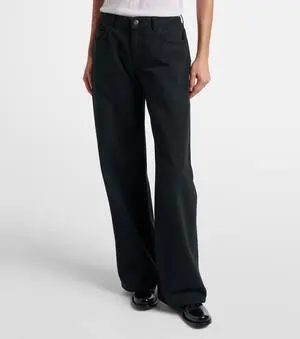 THE ROW Eglitta Low-rise Wide-leg Jeans - Black