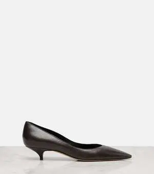 THE ROW Liisa Leather Pumps - Brown