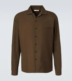 THE ROW Kanta Wool Shirt - Green