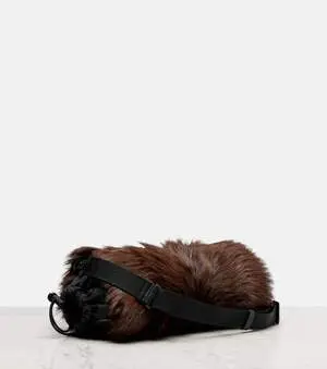 Moncler Shearling Clutch - Brown