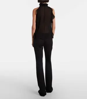 Alexander McQueen Low-rise Flared Wool Pants