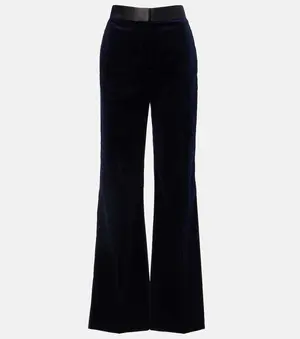 Women's Navy Satin Pants