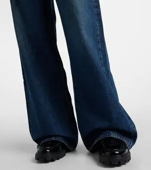 FRAME Loose Low-rise Wide-leg Jeans - Blue