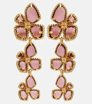 Zimmermann Bloom Embellished Drop Earrings - Gold