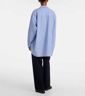 THE ROW Luka Striped Cotton Poplin Shirt