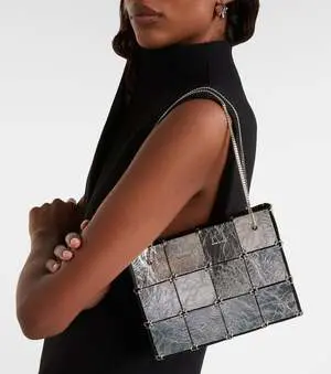 Khaite Emma Mini Metallic Leather Tote