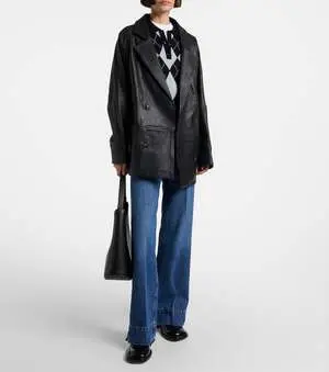 FRAME Slice High-rise Flared Jeans - Blue
