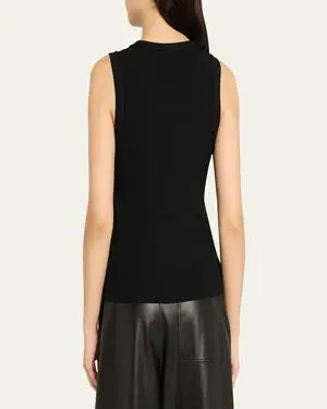 Loewe Anagram Rib Tank Top - Black
