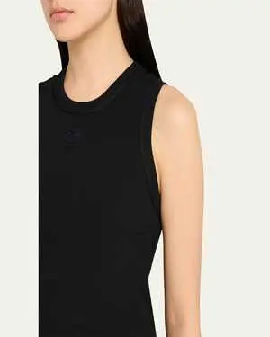 Loewe Anagram Rib Tank Top - Black