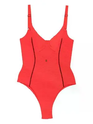 DUSKII Scoop-neck One-piece Swimsuit