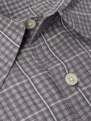 MFPEN Executive Checked Textured Cotton-blend Shirt