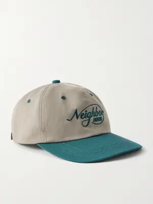 NEIGHBORHOOD Logo-embroidered Twill Baseball Cap - Green
