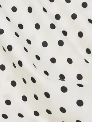 SELF-PORTRAIT Tie-side Asymmetric Polka-dot Mini Dress