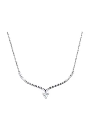 SEED2STONE Versatile V Diamond Necklace - Silver