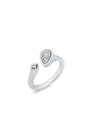 SEED2STONE Horseshoe Ring With Lab-grown Diamonds - Silver