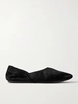 Khaite Jane Calf Hair Flats - Black